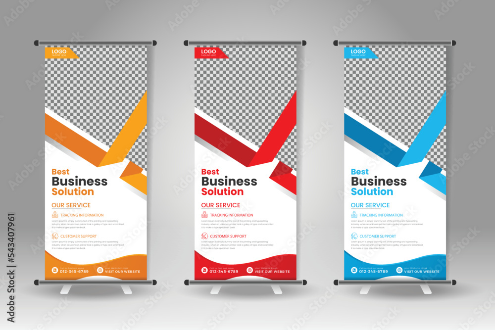 professional business corporate roll-up banner design, roll-up banner ...