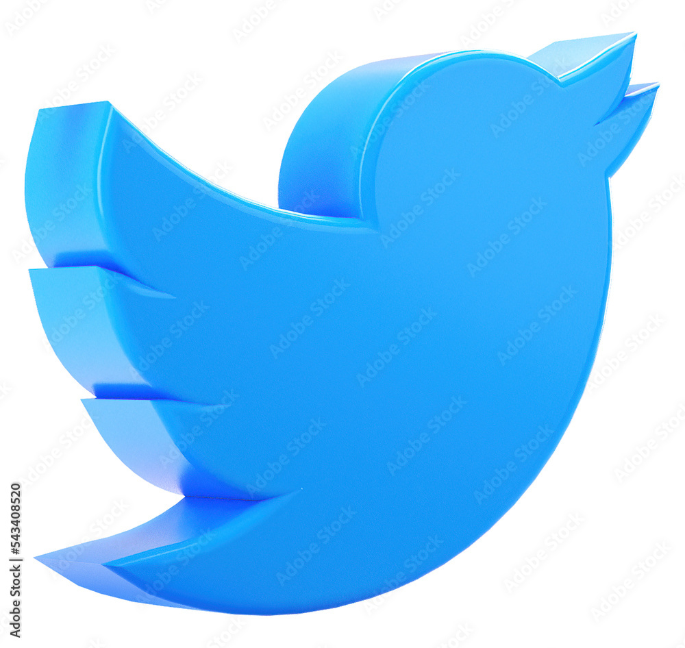 Valencia, Spain - November, 2022: Isolated Twitter blue bird icon, cut ...