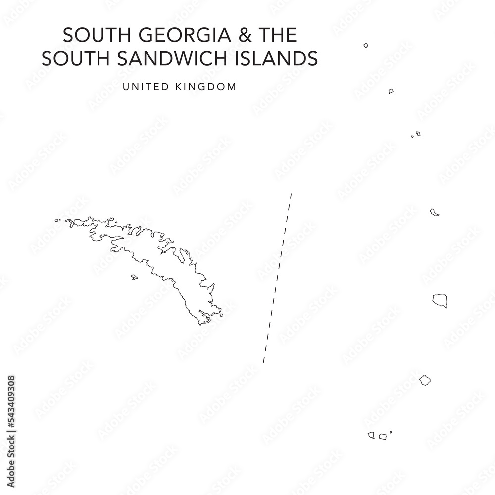 Vector Map of South Georgia and the South Sandwich Islands with ...