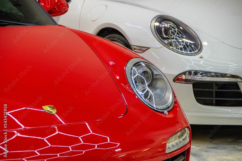 Red Porsche Car Front
