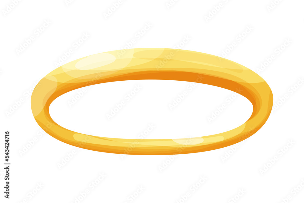 Angel golden nimbus shine halo in cartoon style isolated on white ...