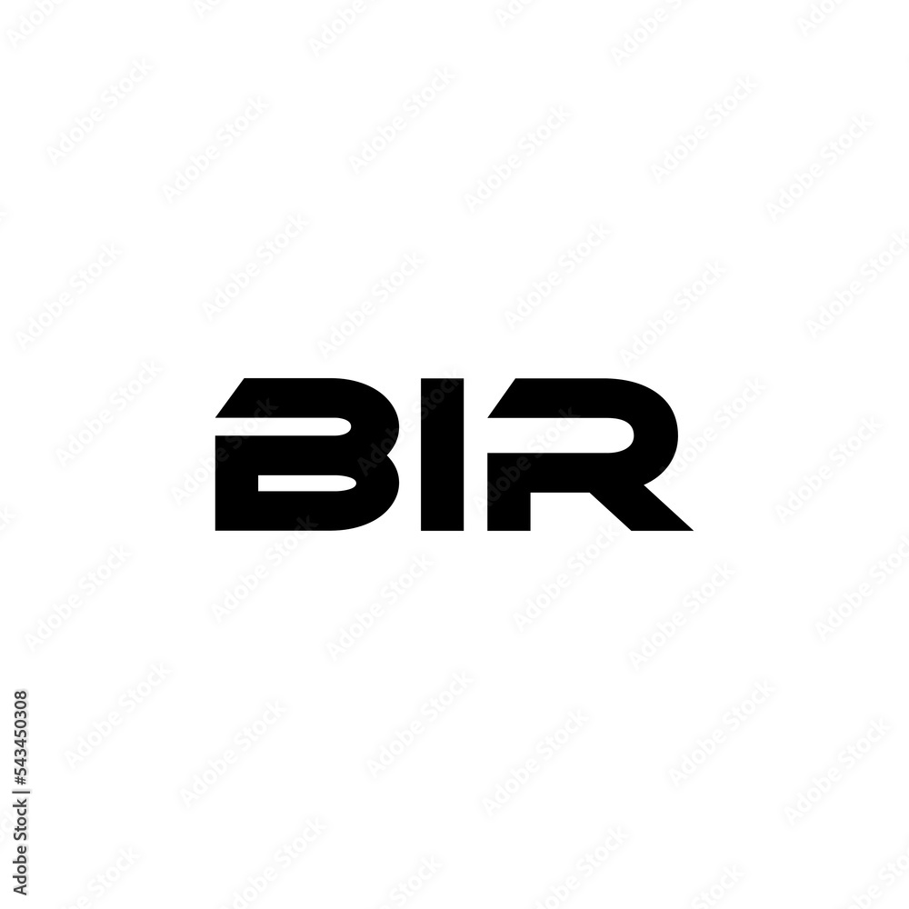 BIR letter logo design with white background in illustrator, vector ...