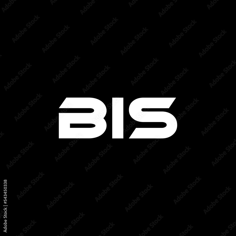 BIS letter logo design with black background in illustrator, vector ...