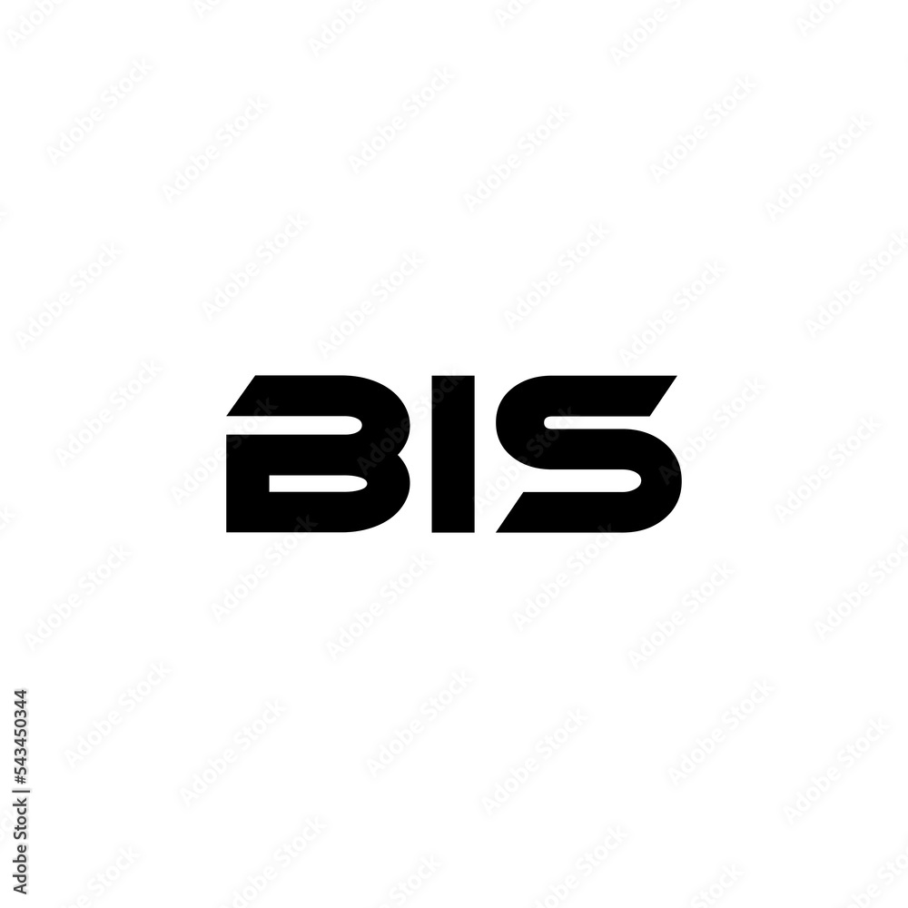BIS letter logo design with white background in illustrator, vector ...