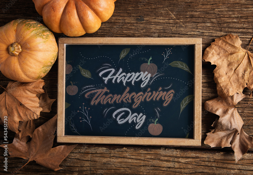 Thanksgiving Chalkboard Mockup Stock Template | Adobe Stock