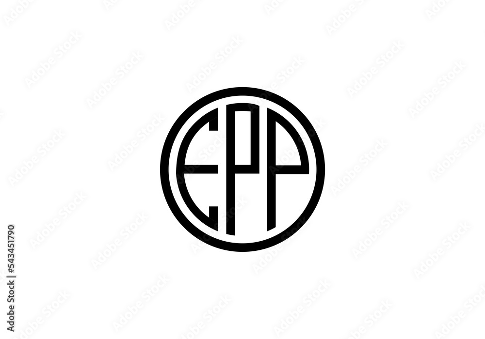 logo letter EPP round vector initial company icon business logo vector ...