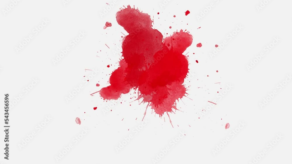 Vidéo Stock ink splatter compositing. dark red Ink Splatter Reveal the ...