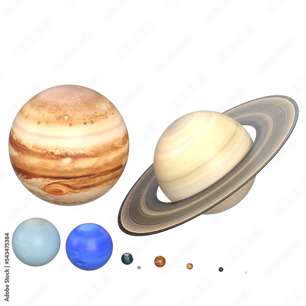 3d rendering illustration of Solar System planets Stock Illustration ...