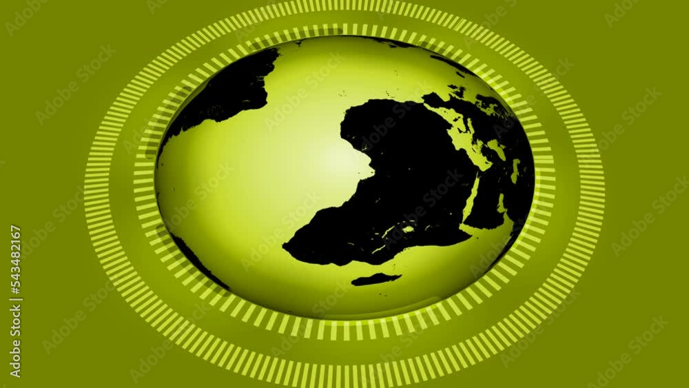 green world map with globe Stock Video | Adobe Stock