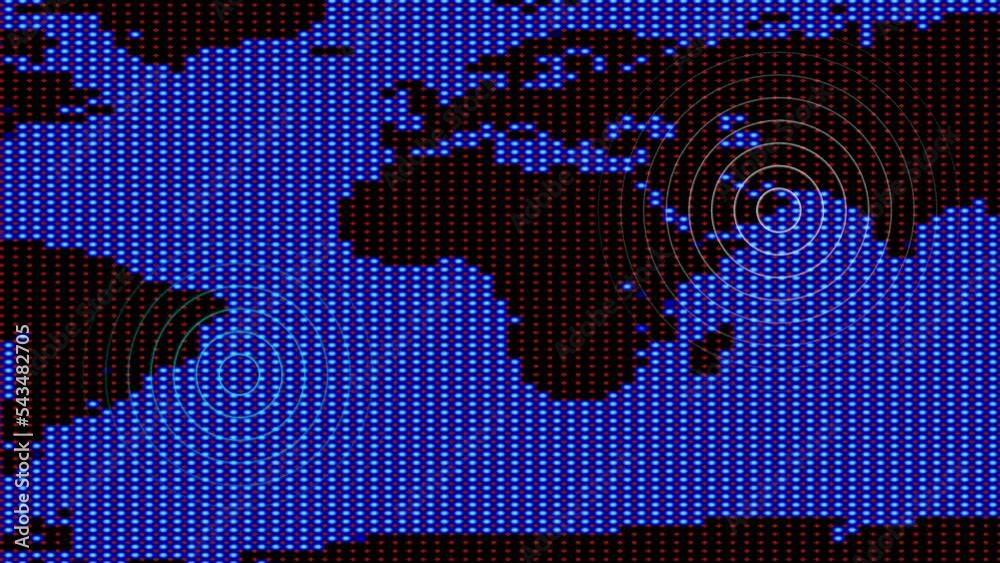 Vidéo Stock technology radio wave signal animated. animation digital ...