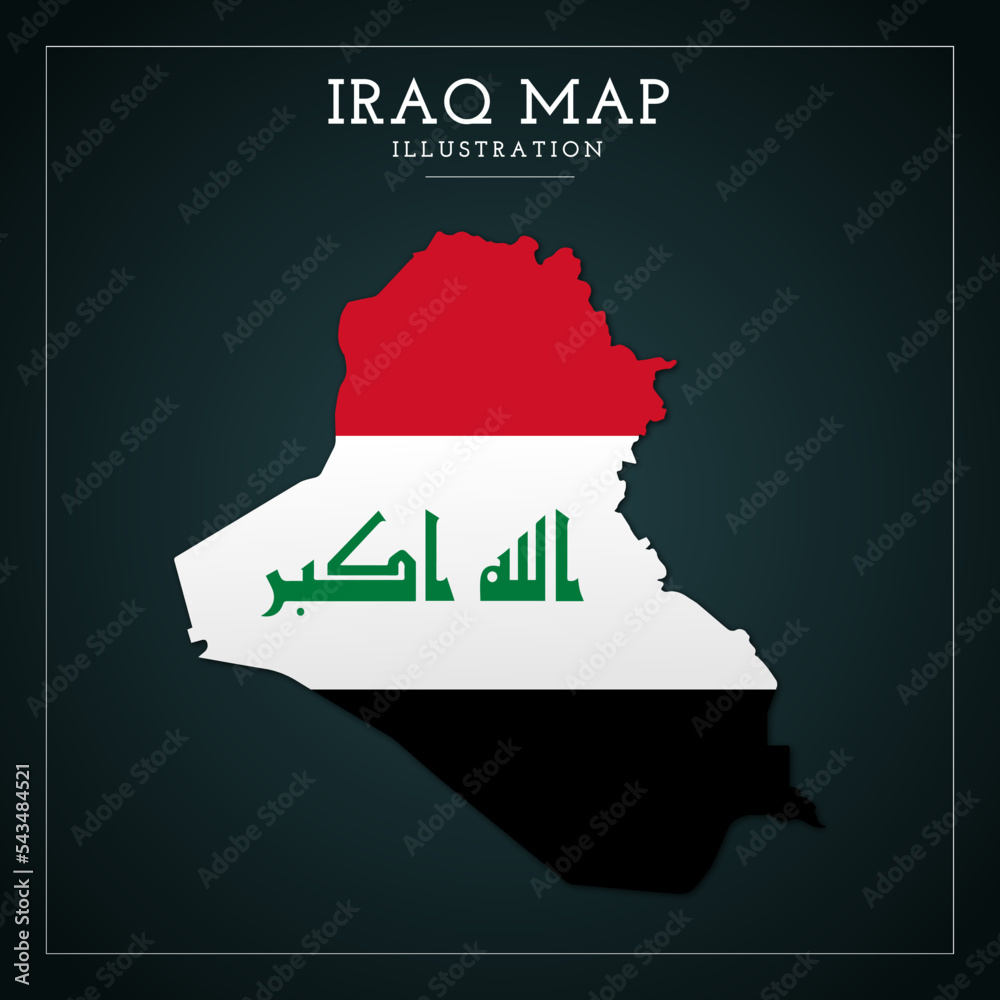 3D Iraq Vector Map Illustration Stock Vector | Adobe Stock