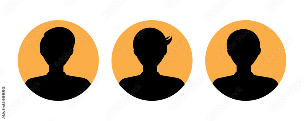 Male character profile icon set Stock Vector | Adobe Stock
