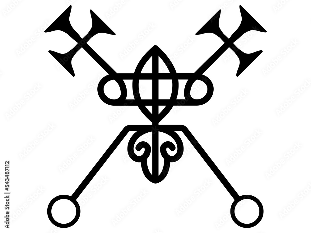 Sigil or Seal of Bael from a portion of the magical Grimoire called Ars ...