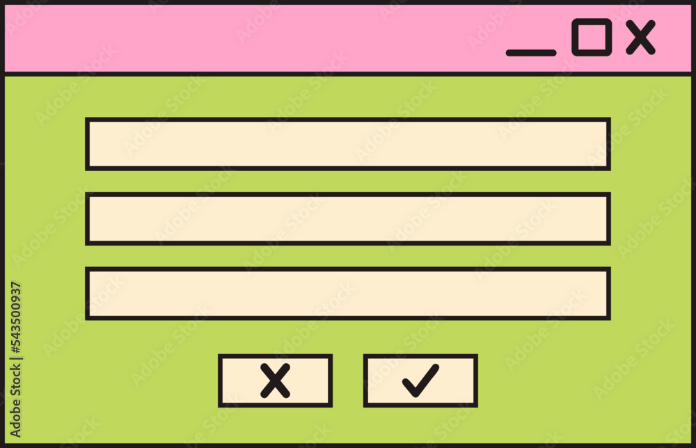 Retro UI Shape Stock Vector | Adobe Stock