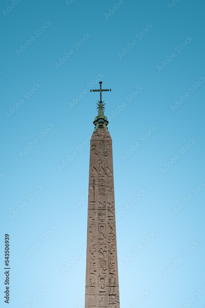 Cover page with ancient Egyptian obelisk known as Flaminian Obelisk at ...