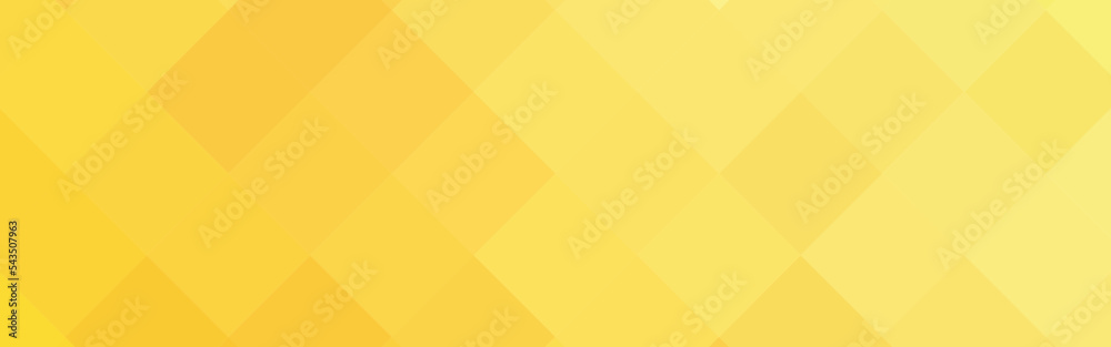 Abstract yellow gradient diagonal square mosaic banner background ...