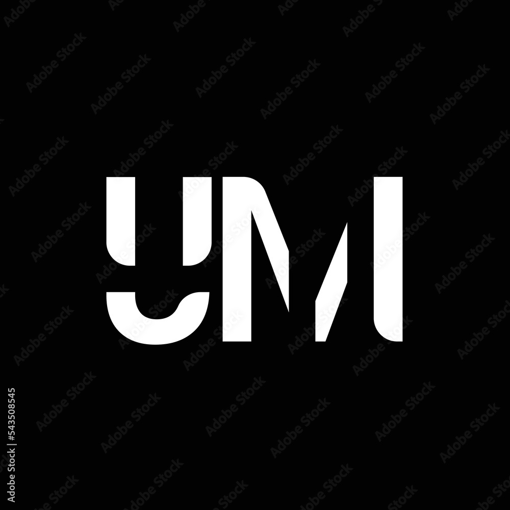 UM UM Logo Design, Creative Minimal Letter UM UM Monogram Stock Vector ...