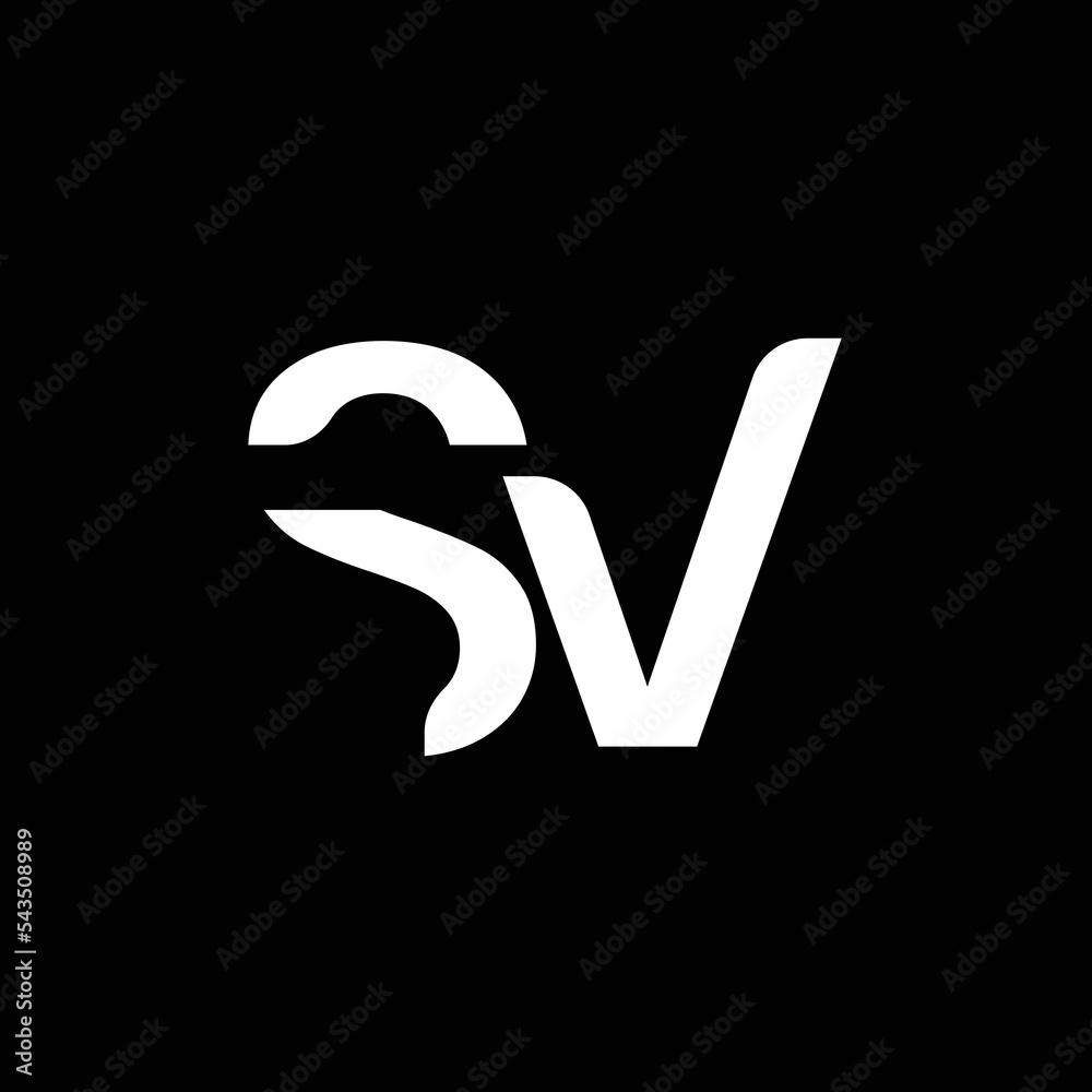 SV SV Logo Design, Creative Minimal Letter SV SV Monogram Stock Vector ...
