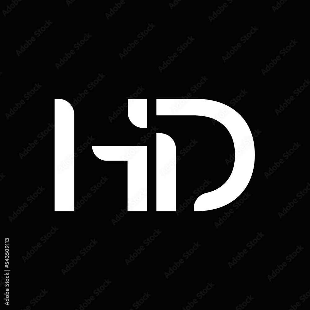 HD HD Logo Design, Creative Minimal Letter HD HD Monogram Stock Vector ...