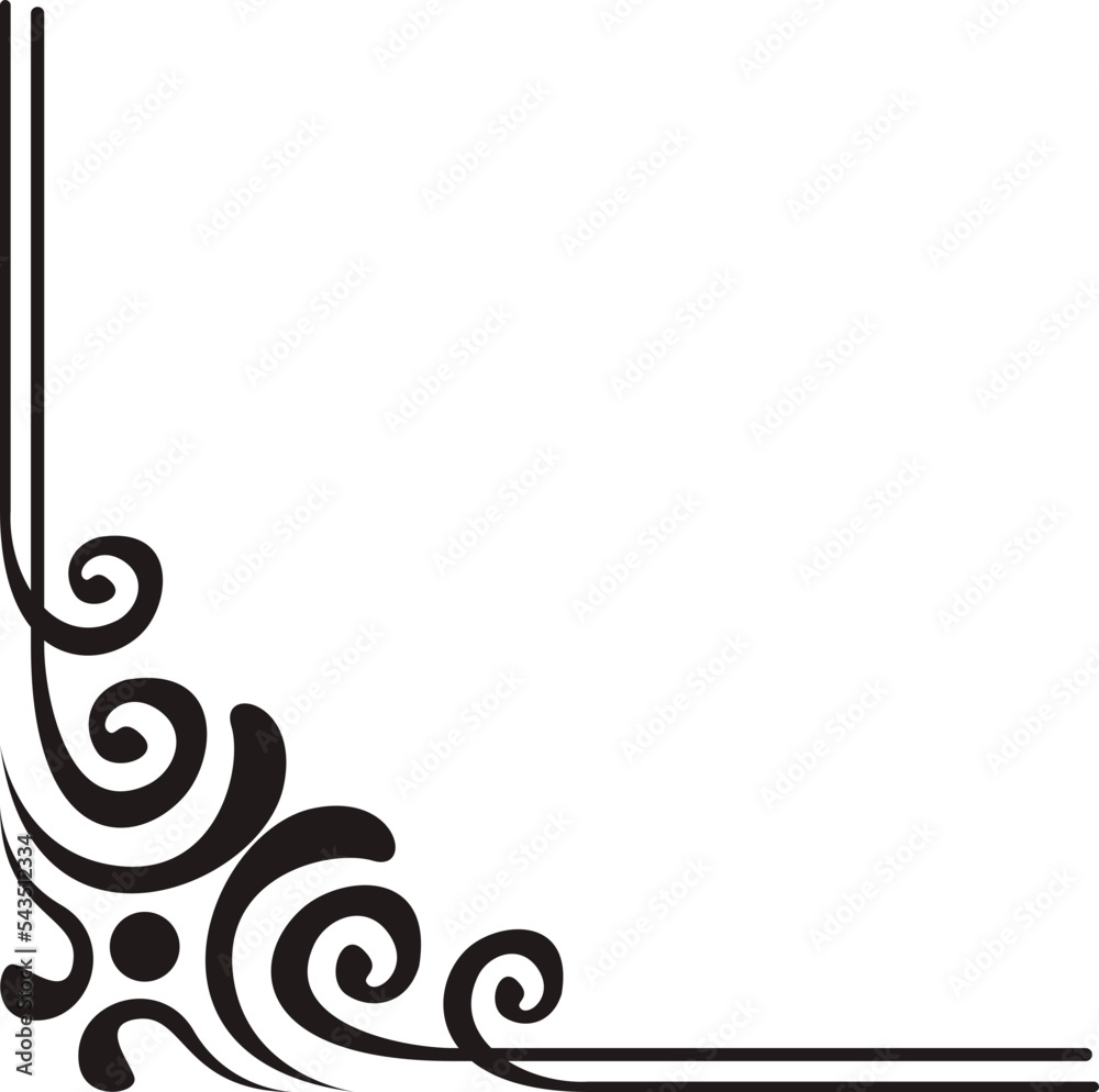 corner frame border Stock Vector | Adobe Stock