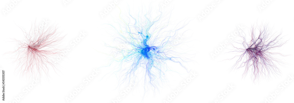 Set of veins, vessels, arteries or capillaries, 3d render. Human ...