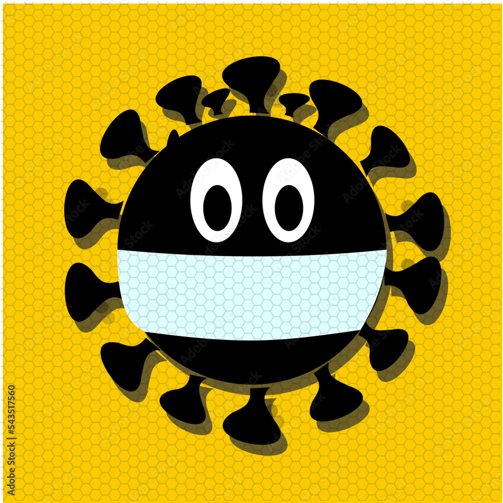 Smiley covid et port du masque Stock Vector | Adobe Stock