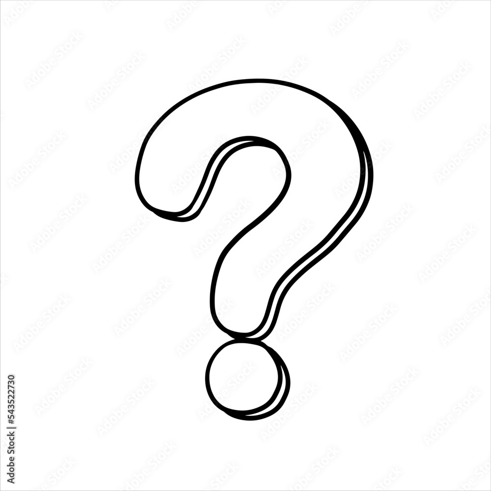 Question mark. Red hand drawn Doodle FAQ symbol. Stock Vector | Adobe Stock Question mark. Red hand drawn Doodle FAQ symbol. Stock Vector | Adobe Stock