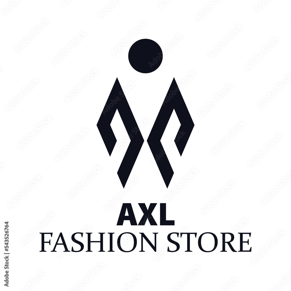 AXL letter Boutique logo design, Fashion logo Stock Vector | Adobe Stock