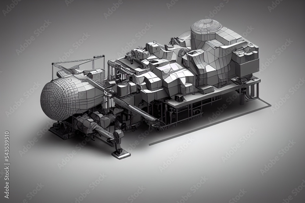 Engineering designer design 3D CAD software program Industrial engine ...