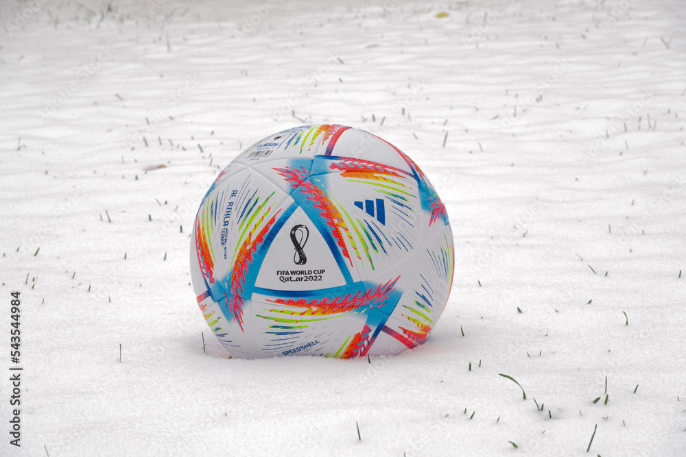 Lusail, Qatar. Nov 1, 2022. An Adidas Al Rihla mini ball Football ...