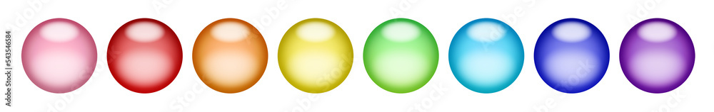 rainbow glass ball isolated on transparent background. 3D render Stock ...