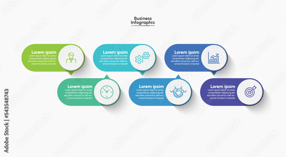 Business infographic timeline icons designed for abstract background ...