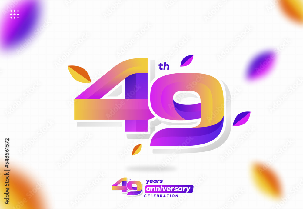 Number 49 logo icon design. 49th birthday logo number. anniversary 49 ...