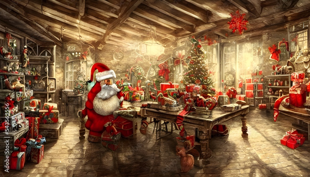 It's Christmas time, and the toy factory is in full swing. The workers ...