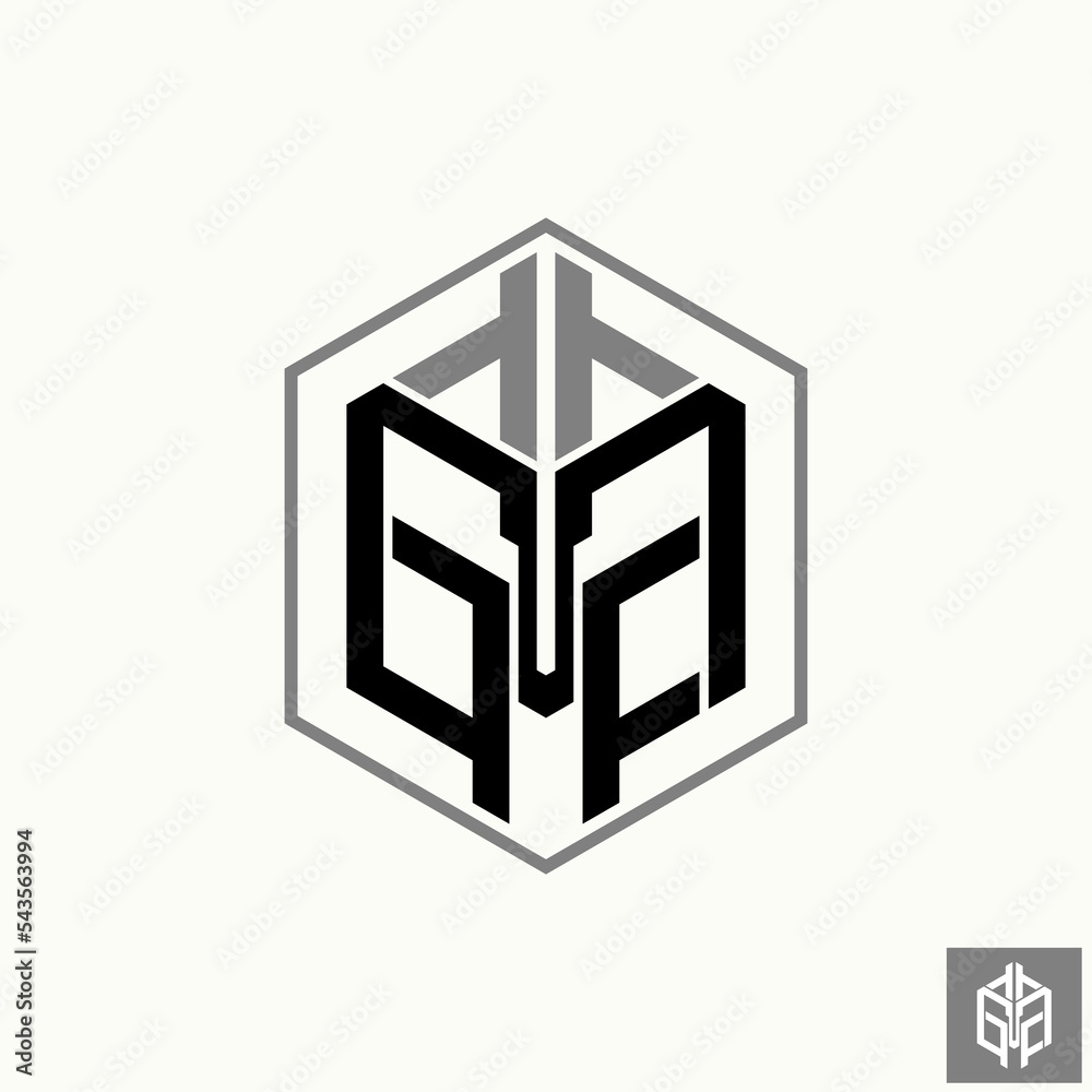 Simple and unique letter or word GA or GFA font like trojan spartan ...