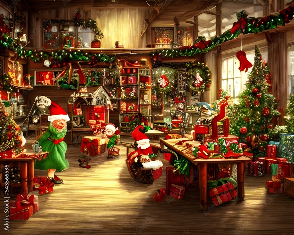 The Christmas factory is a place of joy and happiness. The workers are ...