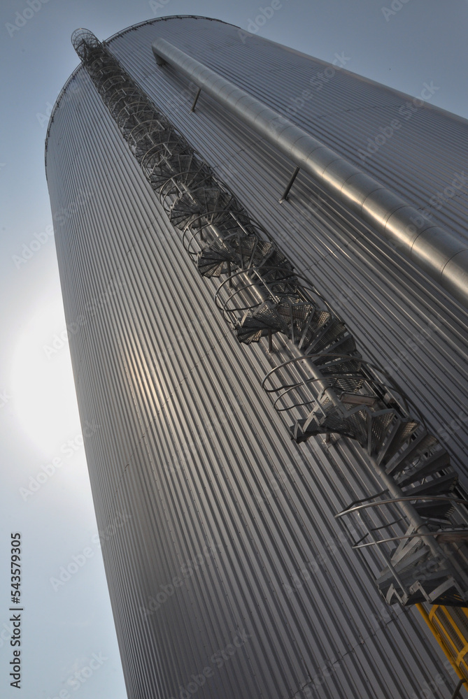 metal stack in an electrical power and heating station Stock Photo ...