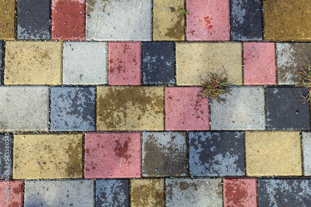 Colorful paving stone walkway texture Stock Photo | Adobe Stock
