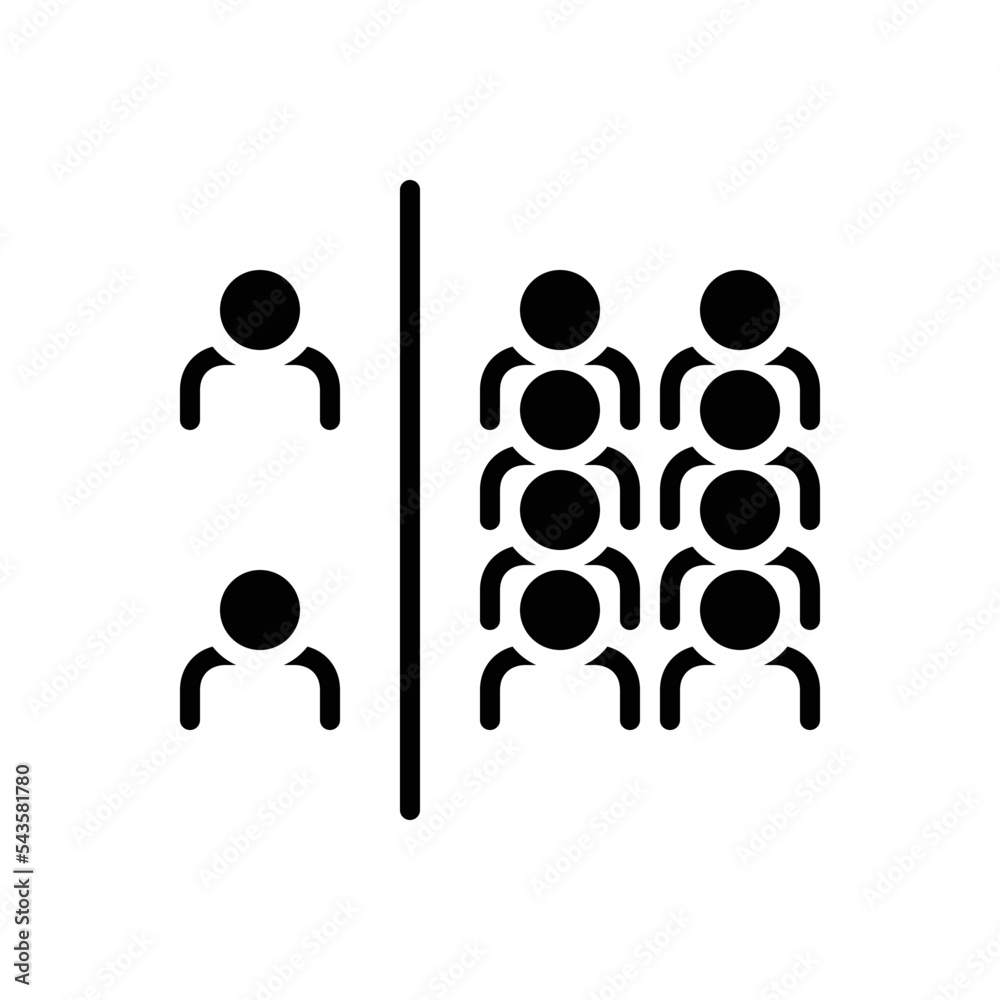 Black solid icon for majority Stock-Vektorgrafik | Adobe Stock