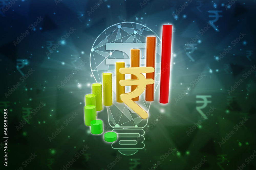 Indian rupee background, Stock market background with Indian rupee ...