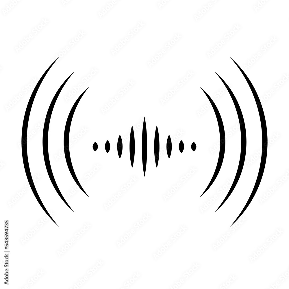 Art sound radio wave icon vector wifi sound signal connection for ...