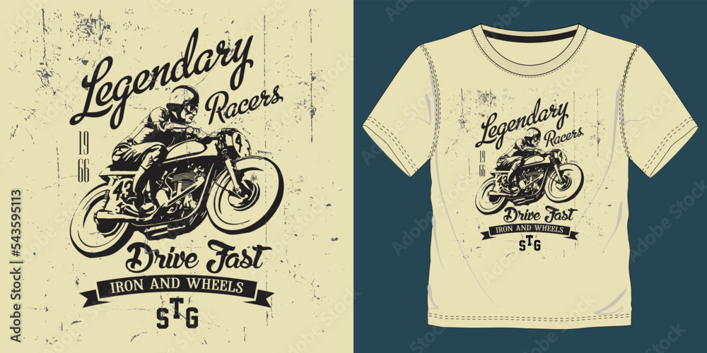 Motorcycle Drive Fast Custom Motor Vector Graphics, For Sticker Or ...