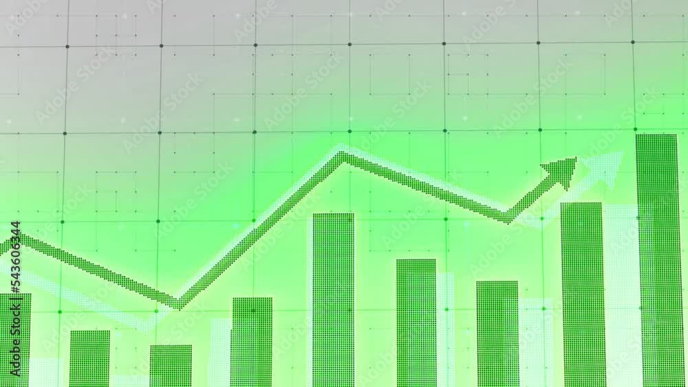 Business growth green color animated Stock Video | Adobe Stock