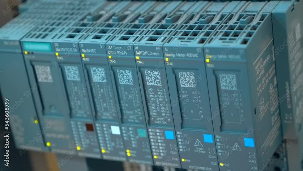 Electrical unit of industrial equipment with voltage and current ...