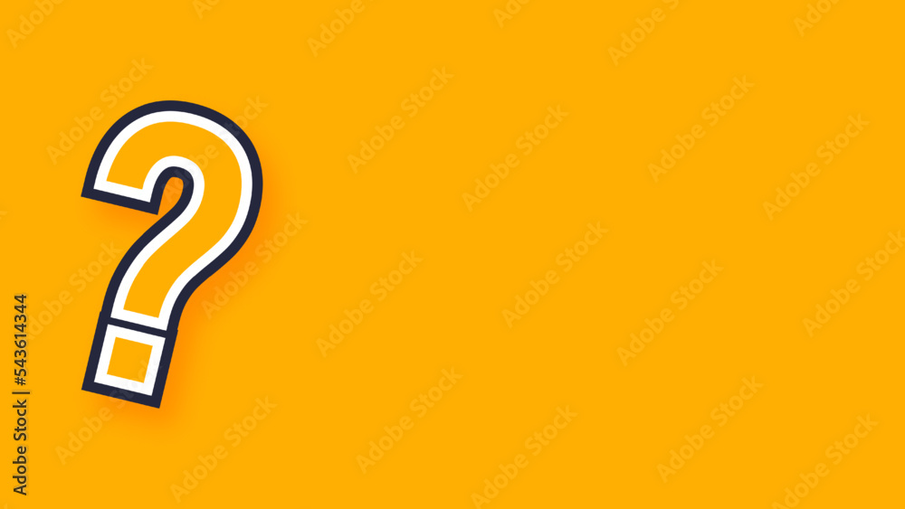 Yellow question mark background with text space. Quiz symbol. Stock ...