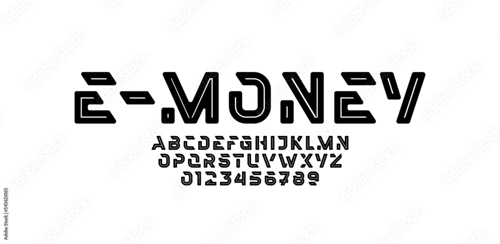 Technology alphabet font, typography for your designs logo or brand ...