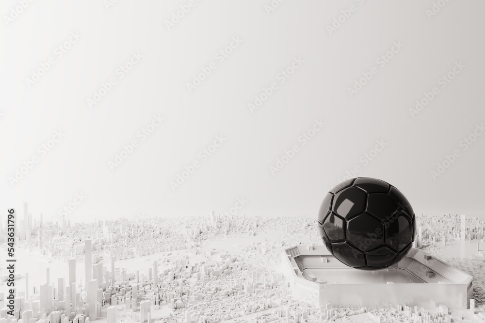 3d football object design. realistic rendering. abstract futuristic ...