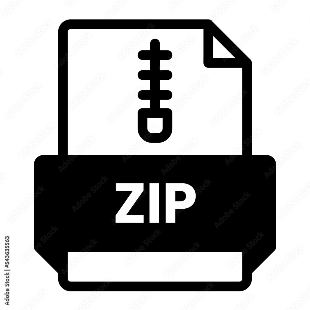 Vetor de Document file format folder pdf doc xls jpg zip txt png json ...