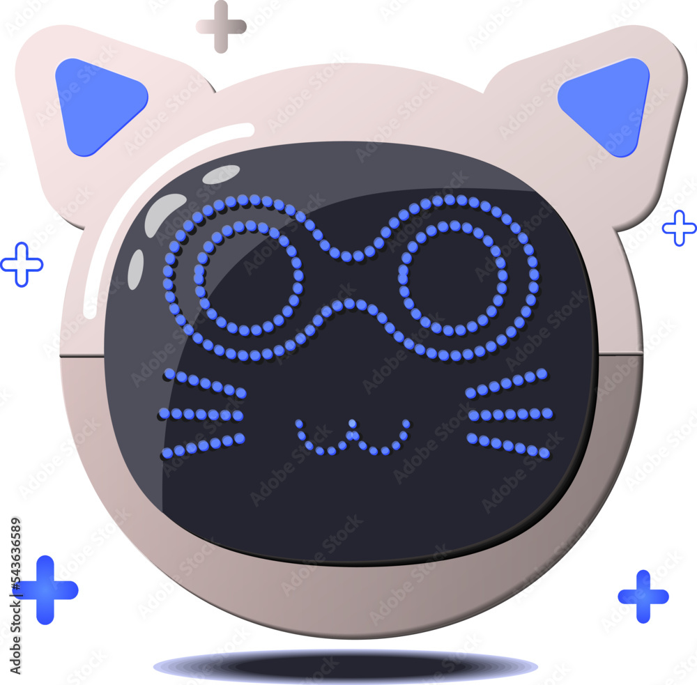 Robot cat vector. Pet technological cat. For print and web. Stock ...