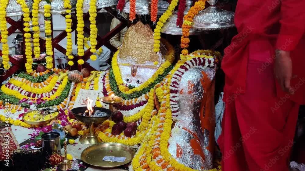 Pandupole, Sariska, Rajasthan Circa 2022: Interiors of Hanuman Temple ...